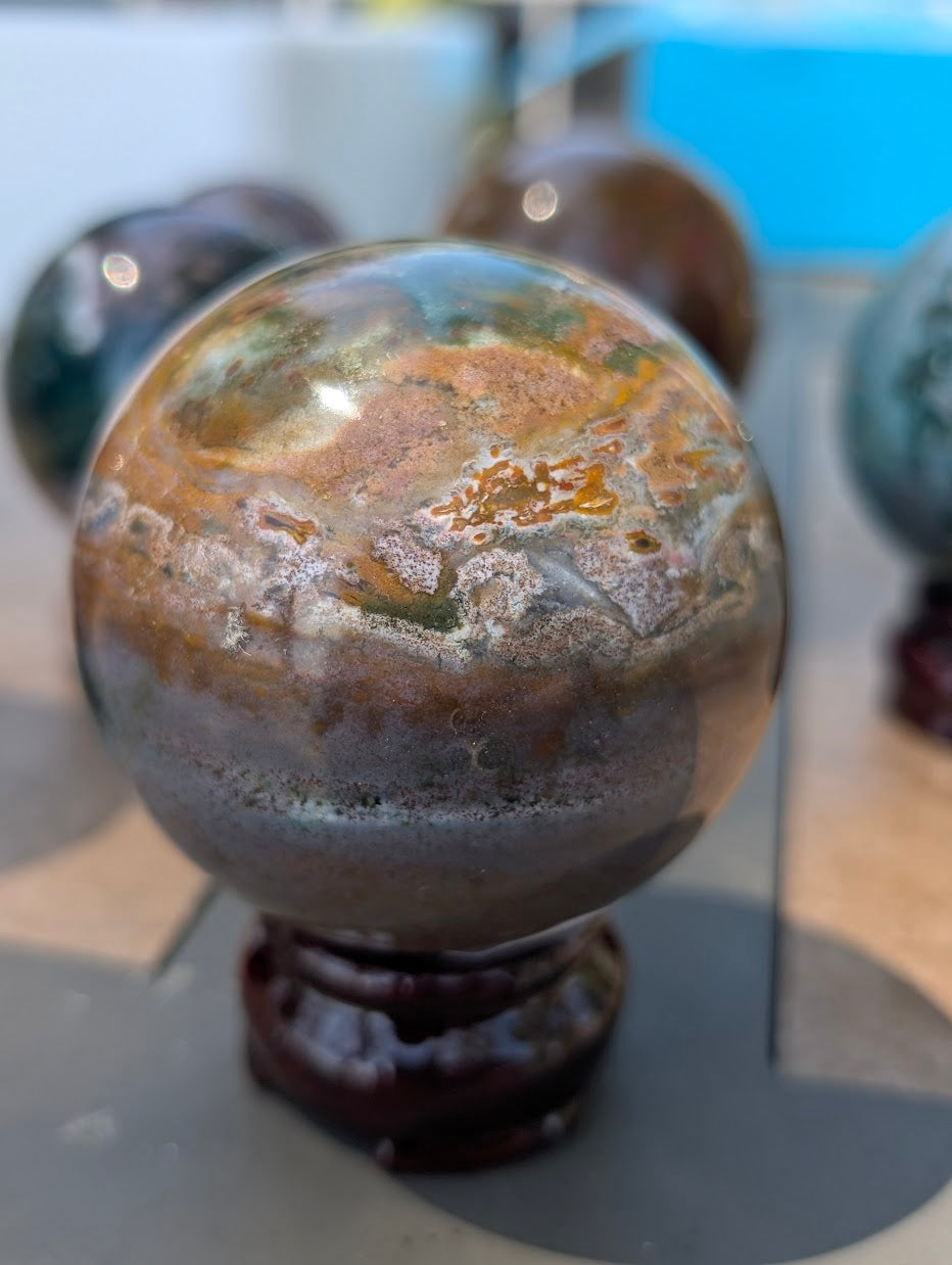 Ocean Jasper Spheres (Orbicular Jasper) – Madagascar | Exact Piece ...