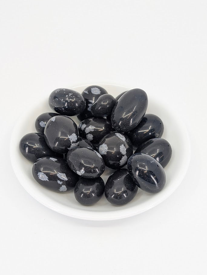 Snowflake Obsidian Tumbled Stones – AA Grade | Single or 250 g Lot ...